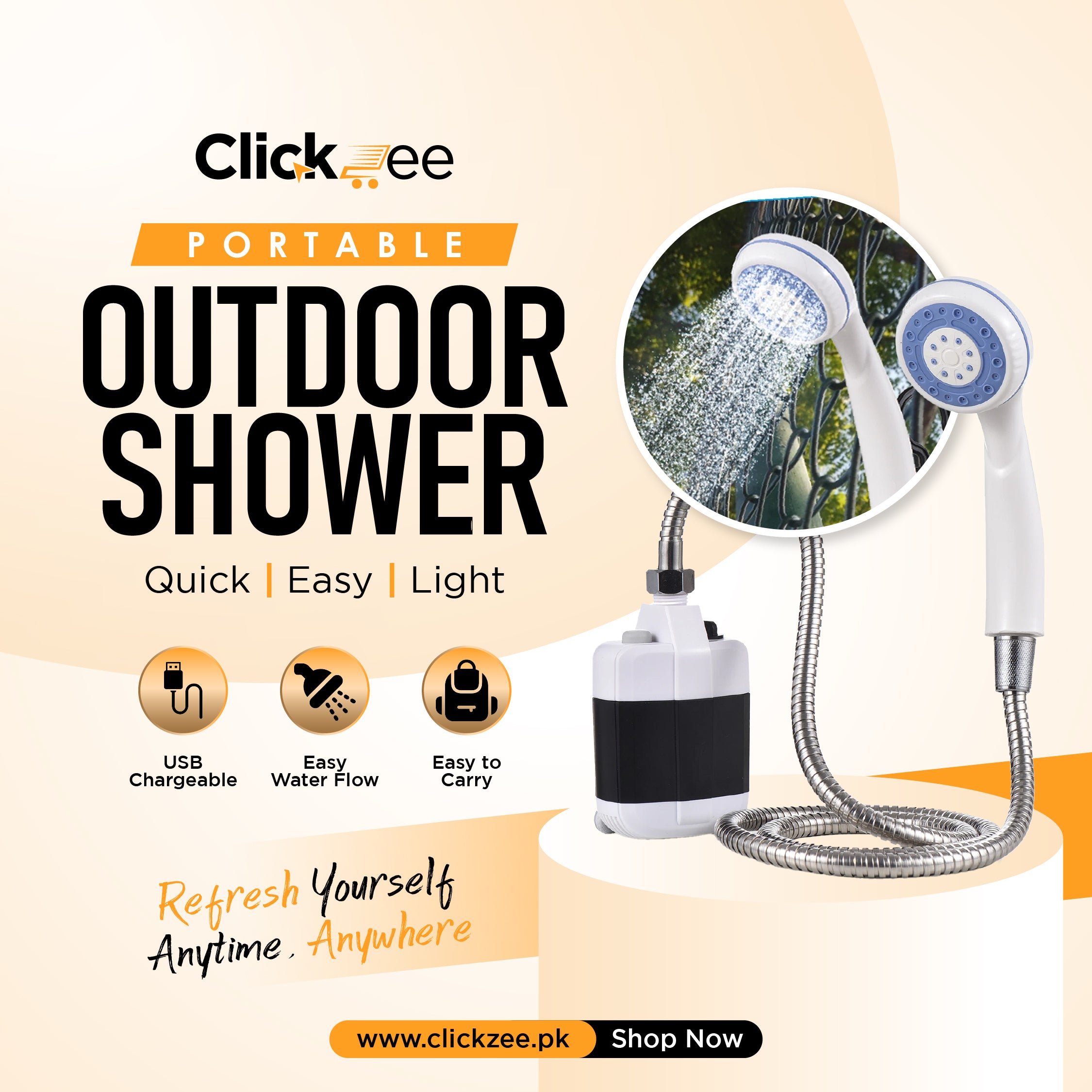 Portable Outdoor Shower – Click Zee